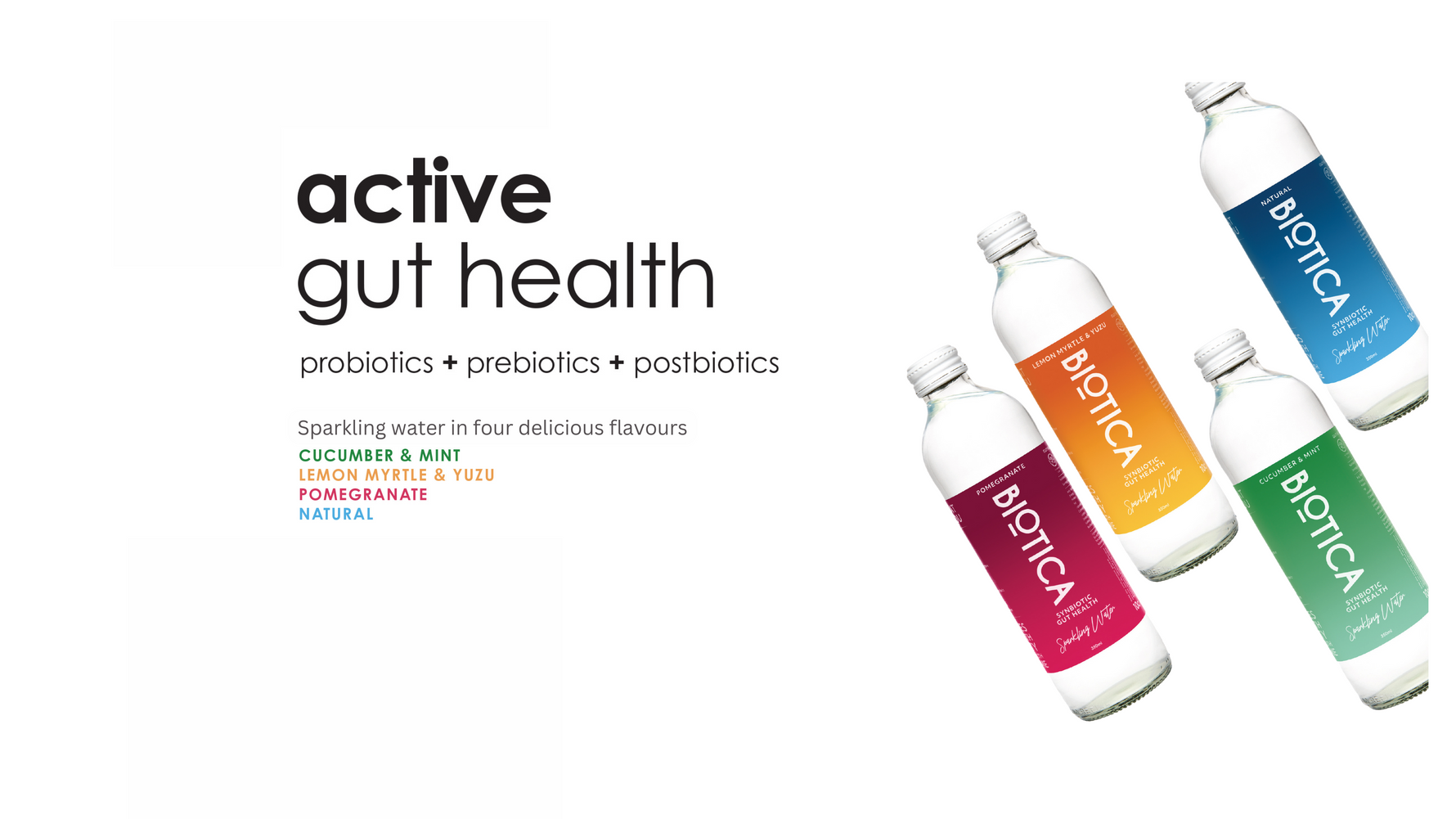 Synbiotic Drink Liquid Prebiotic, Probiotic & Postbiotic Biotica Water